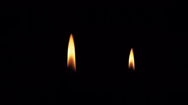 Flickering Candle Animation Candle Light In The Dark In Church.