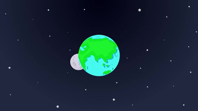Moon Revolution Around Earth Animation