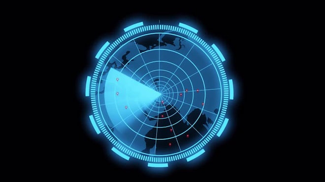 Futuristic Radar Screen Display - Stock Motion Graphics | Motion Array