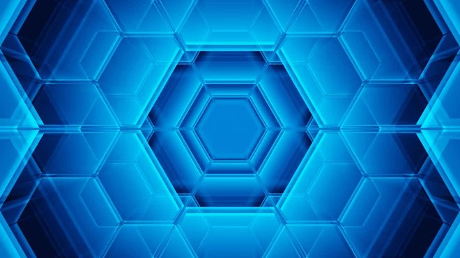 Blue Hexagon Grid