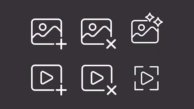 Video Editing Symbols Video Editing Software Neon Light Icon. Film
