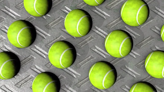 Tennis Balls Fill Screen Serving Up Tennis Ball Fashion For The U.S.