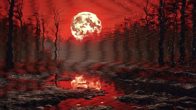 Red Moon Landscape