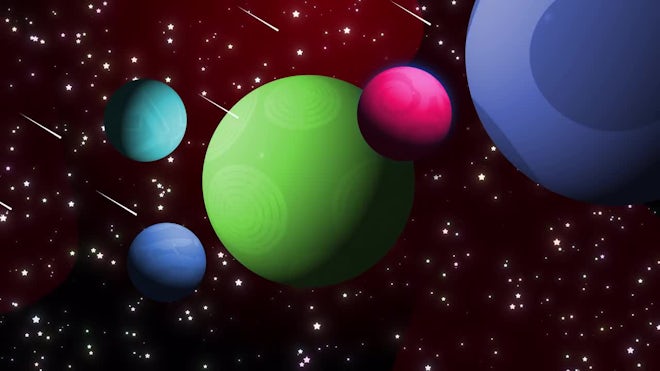 Rainbow Solar System Background Collection Of Nature Background Set