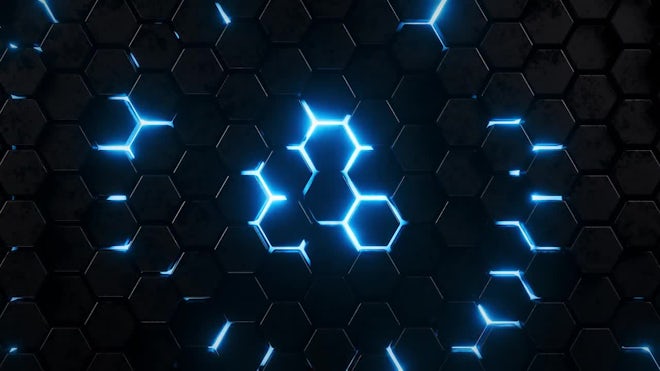 Neon Blue Wallpaper Pattern