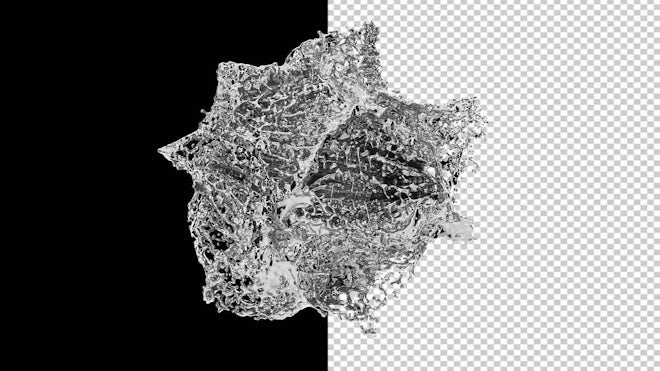 Abstract Morphing Chrome Liquid Splash On Alpha - Stock Motion Graphics | Motion Array