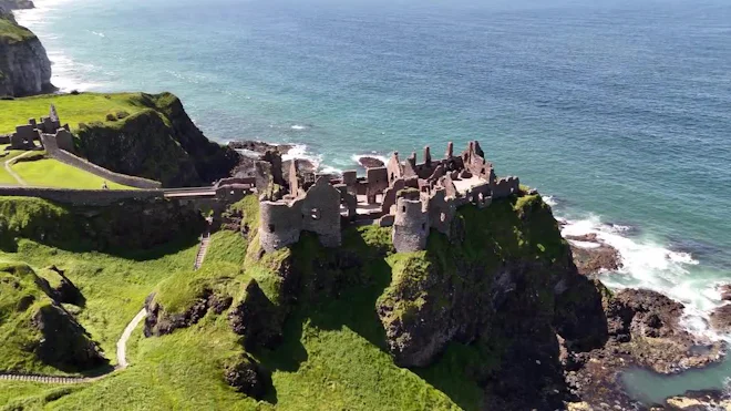 Dunluce Castle Full View Dunluce Castle On The Coast Of Antrim In