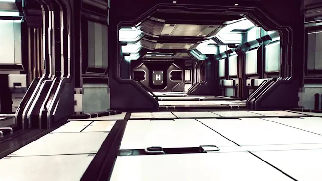 Futuristic Base Interior Step Into Tomorrow: Futuristic Living Room