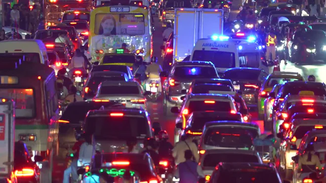 Traffic Congestion At Night