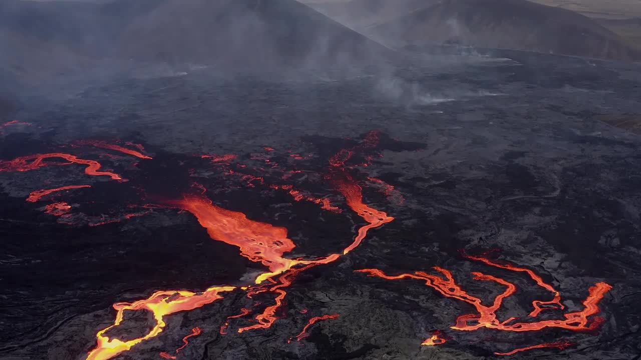 Lava Throughout The Landscape - Stock Video | Motion Array