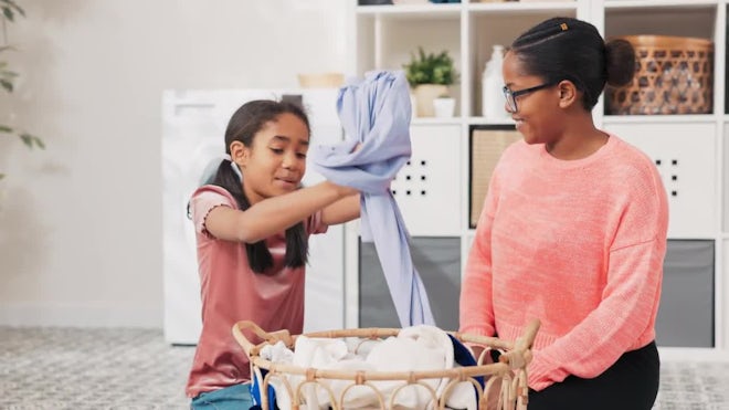 Kids Doing Laundry