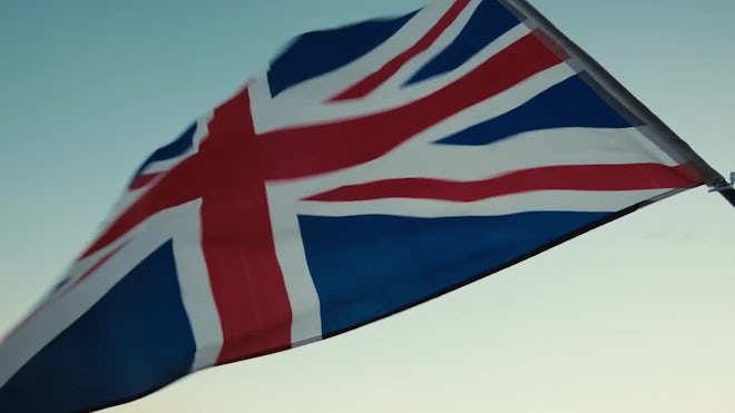Union Jack Flag Waving
