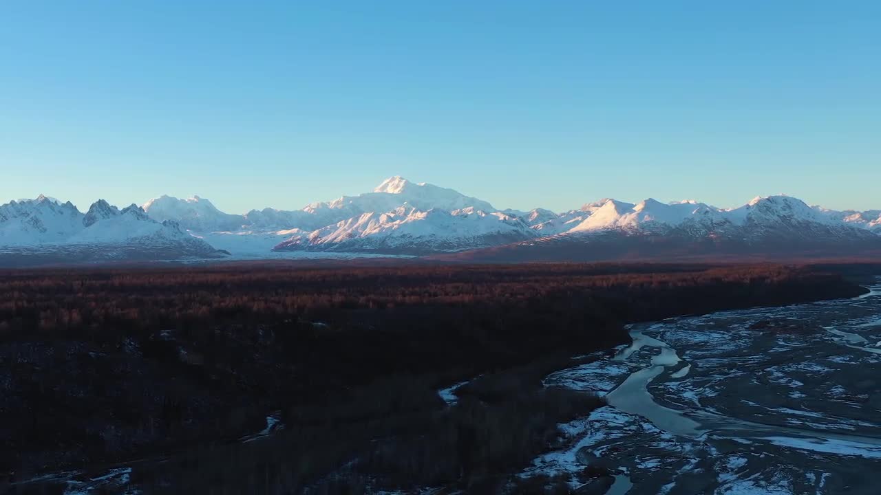 Mount Denali At Sunset - Stock Video | Motion Array