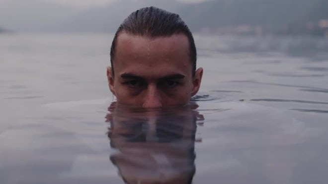 Person Floating In Water Face