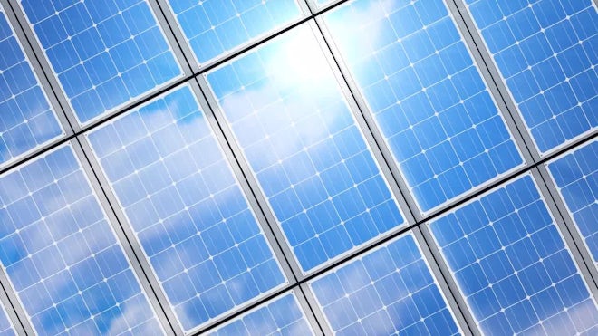 Reflection Of Clouds In A Solar Panel - Stock Video | Motion Array