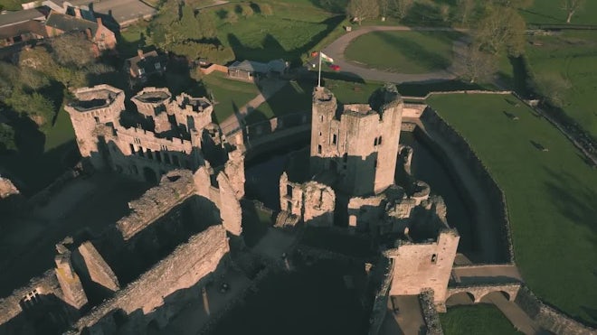 Medieval Castle Birds Eye View