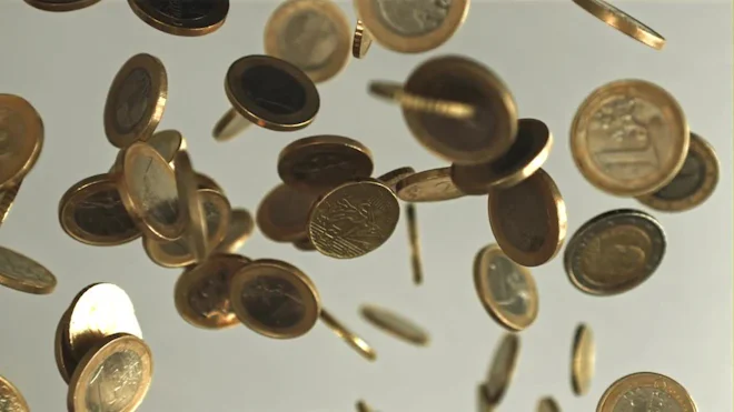 Falling Indian Coins