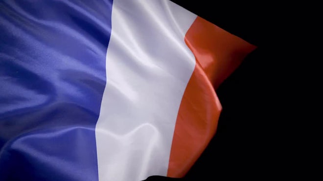 French Flag Waving Animation