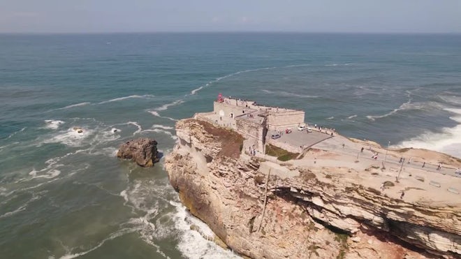 Nazare Portugal Lighthouse Cliff