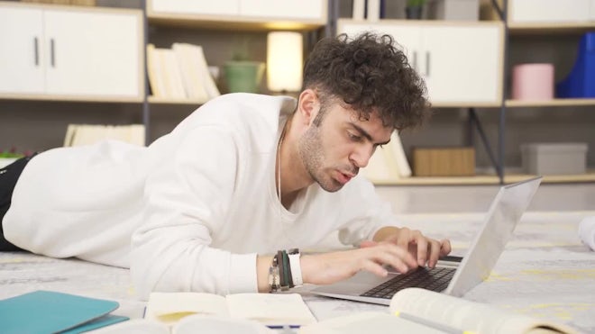 Waiting Impatiently At Computer