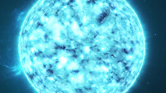 Real Blue Stars In Space