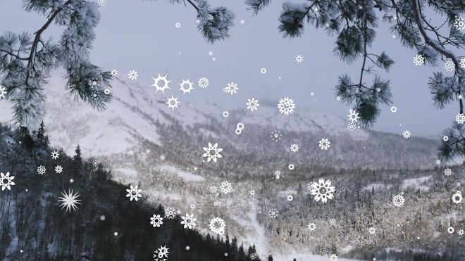 Snowy Night Looping Motion Falling Snow Loop Stock Motion Graphics