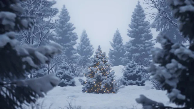Snowy Night Looping Motion Falling Snow Loop Stock Motion Graphics