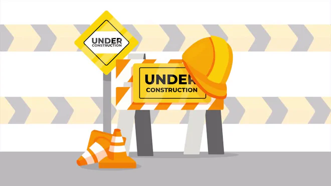 Under Construction Sign Animated Construction Safety Signs Vectors