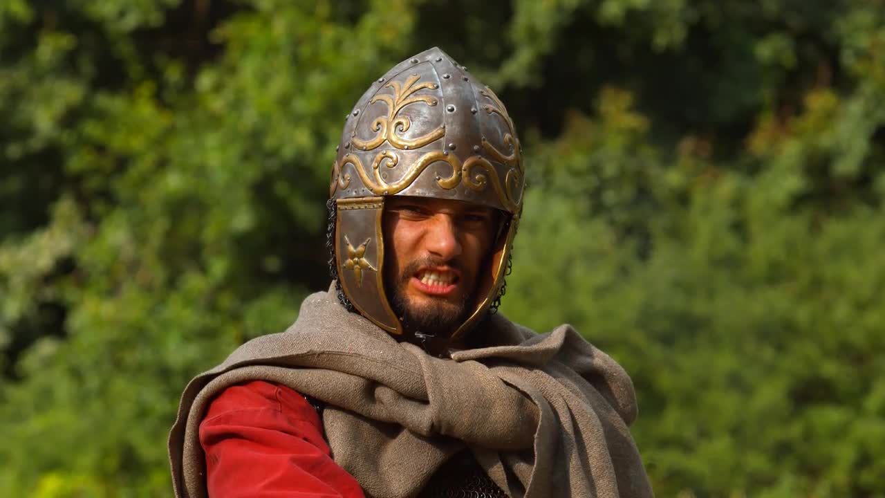 Raging Dacian Soldier, Ultra Slow... - Stock Video | Motion Array