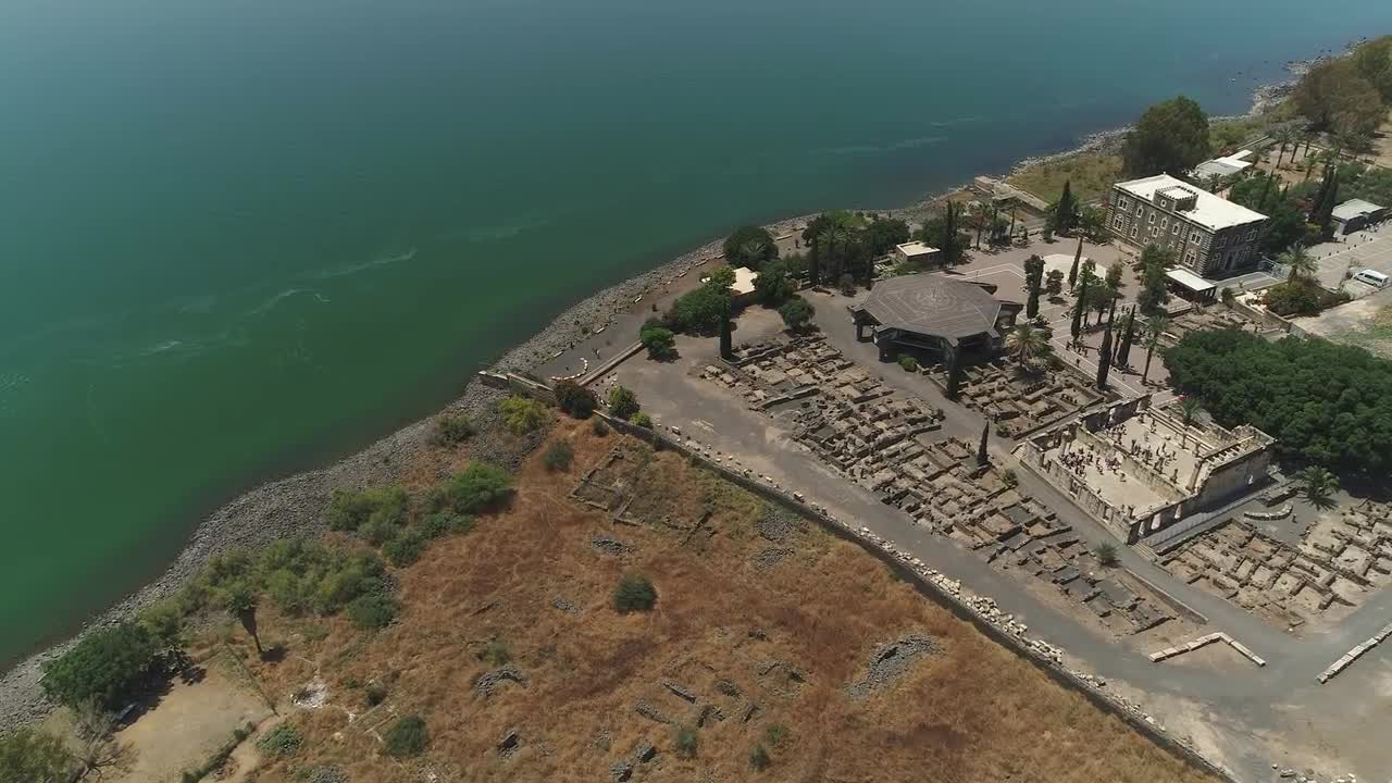 Aerial View Of Ruins In Capernaum - Stock Video | Motion Array