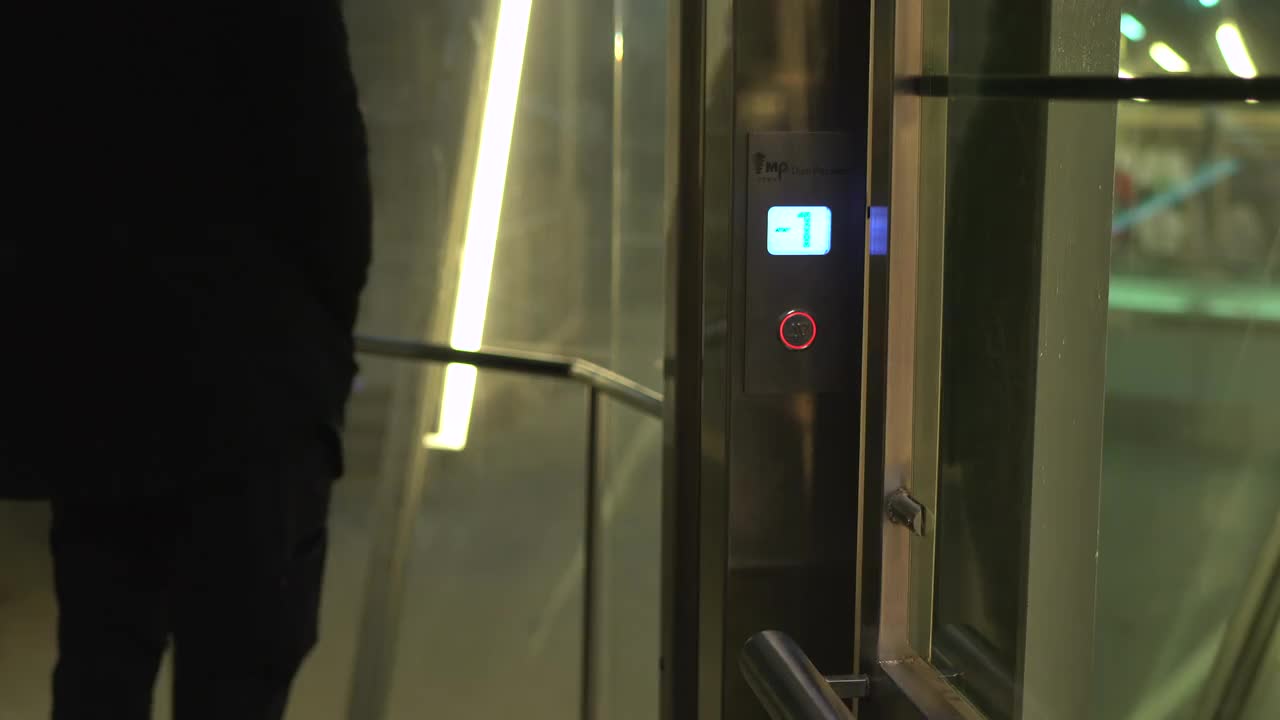 Man Calling The Elevator - Stock Video | Motion Array