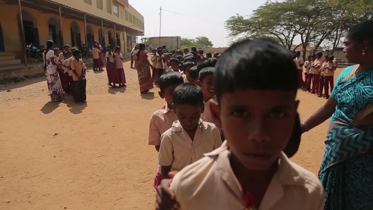 Indian Children Walking In A Row,... - Stock Video | Motion Array