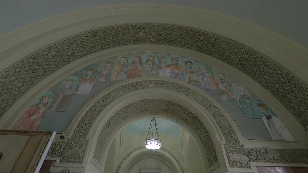Portraits Of Romanian Rulers On The... - Stock Video | Motion Array