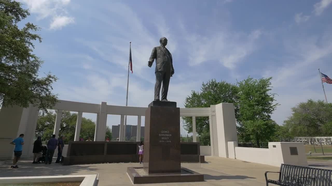 George Bannerman Dealey Statue In... - Stock Video | Motion Array