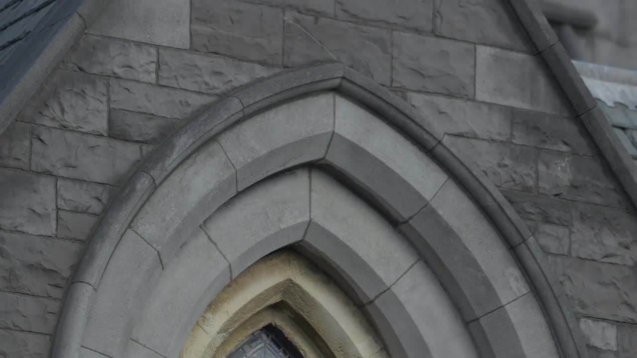 The Stained Glass Window Of A Stone... - Stock Video | Motion Array