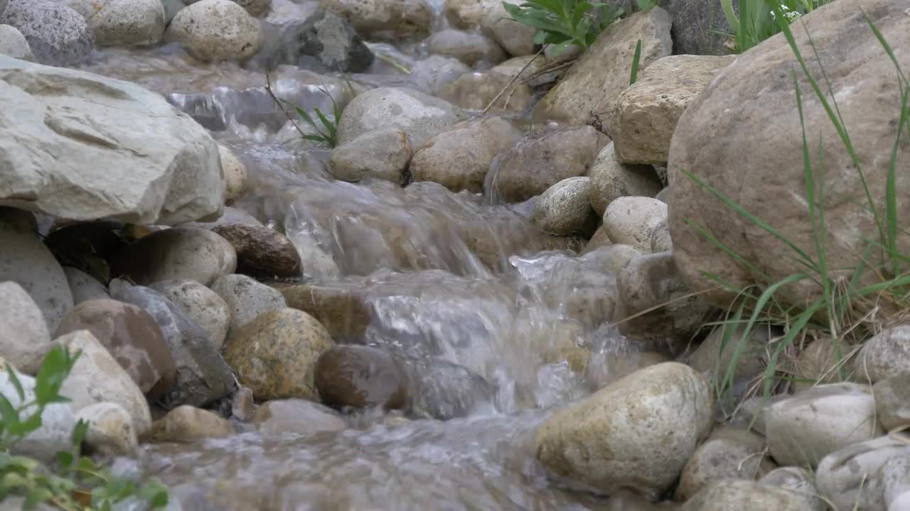 Close Up View Of A Water Stream - Stock Video | Motion Array
