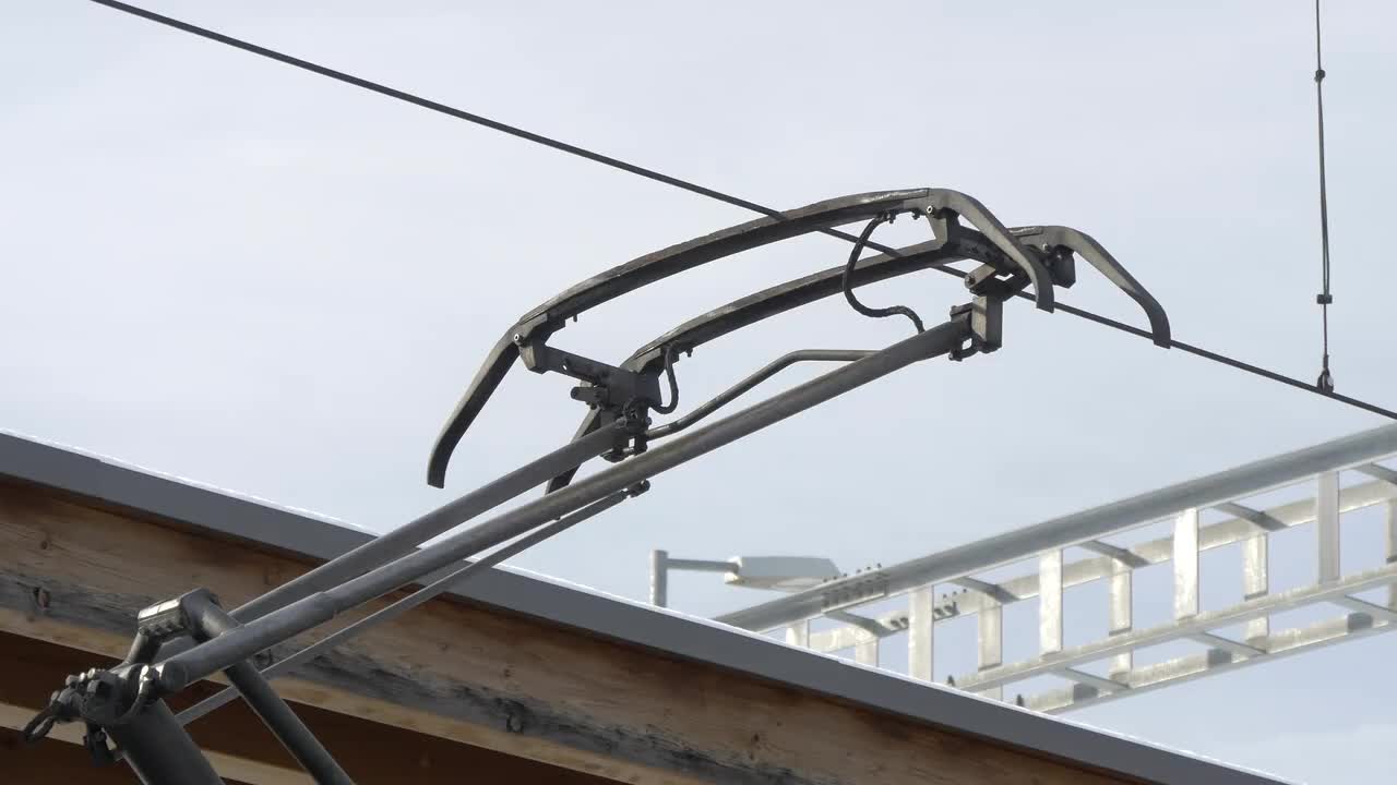 The Pantograph Of A Tramway - Stock Video | Motion Array