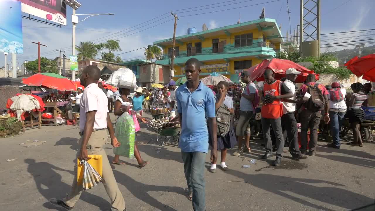 Street Market In Haitiin Haiti - Stock Video | Motion Array