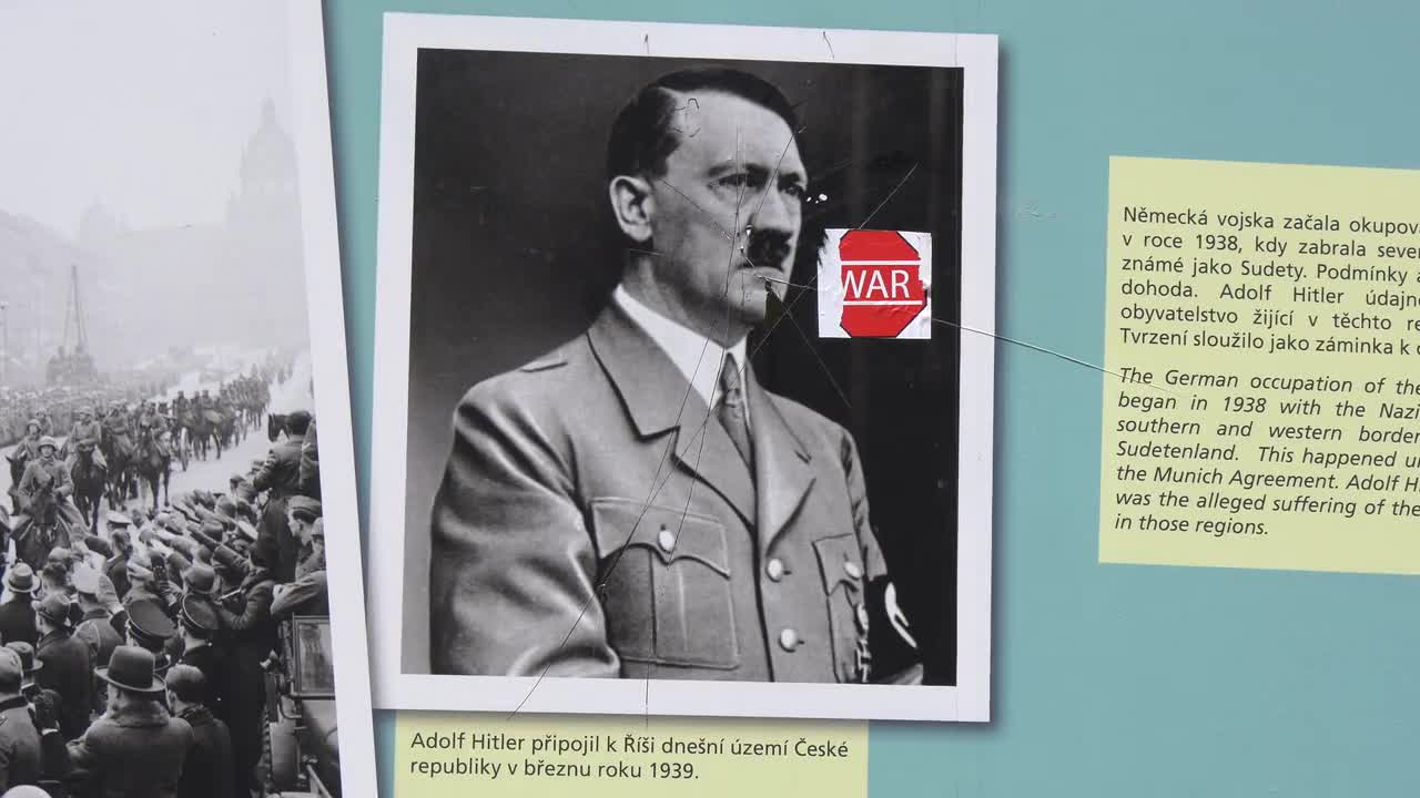 Adolf Hitler Poster In Prague - Stock Video | Motion Array