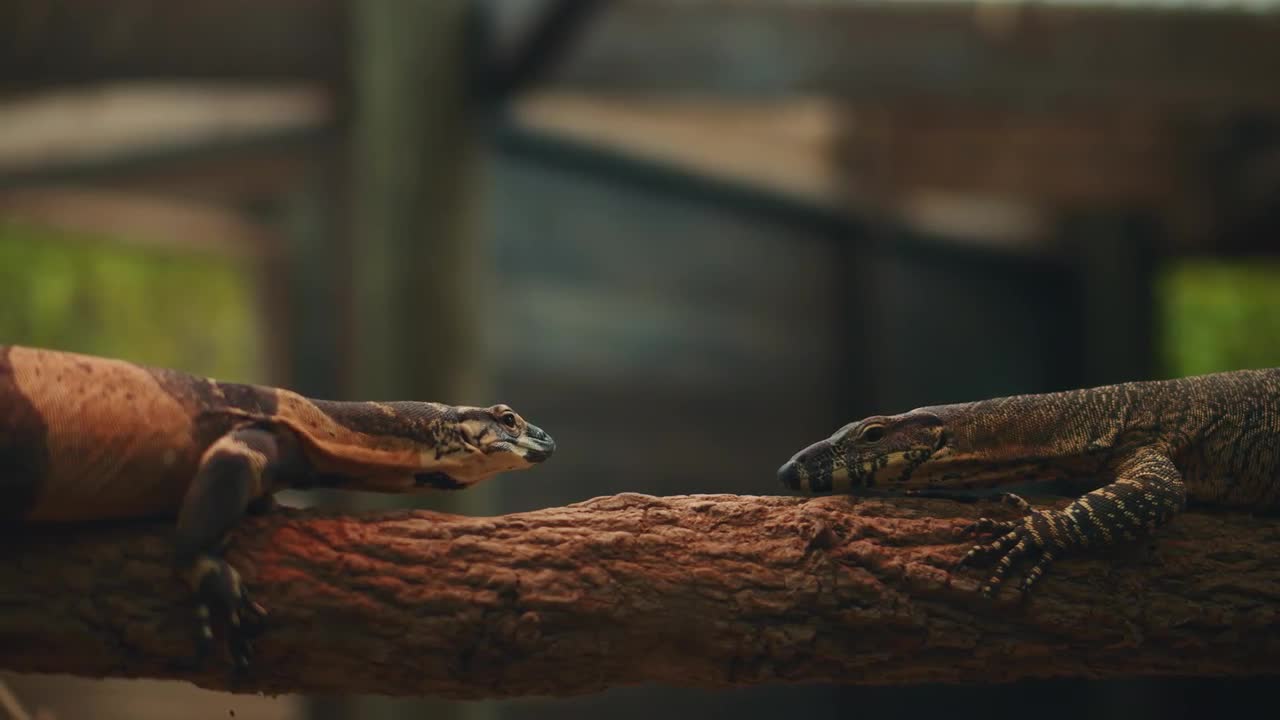 Two Lace Monitor Lizards Moving... - Stock Video | Motion Array