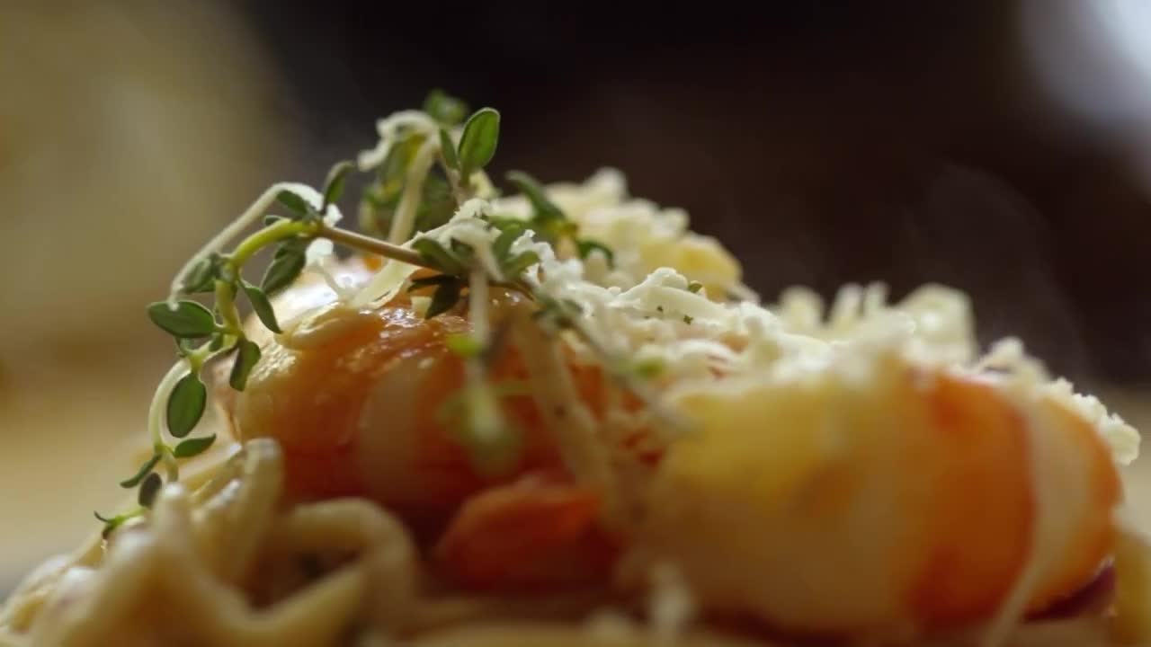 Sprinkling Grated Cheese On Hot... - Stock Video | Motion Array