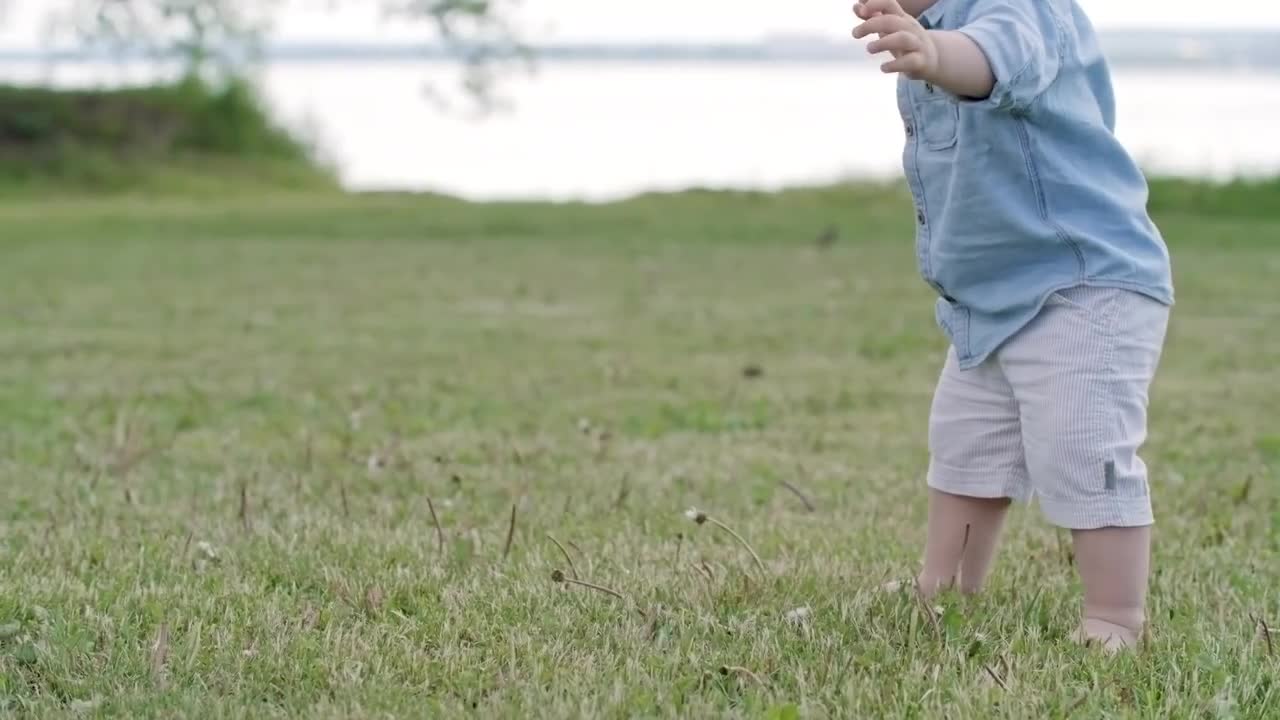 Adorable Baby Boy Walking Barefoot... - Stock Video | Motion Array