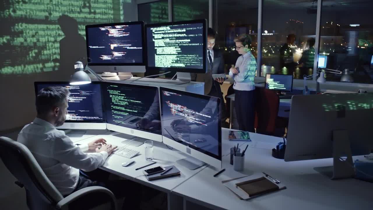 Professional Programmer Typing... - Stock Video | Motion Array