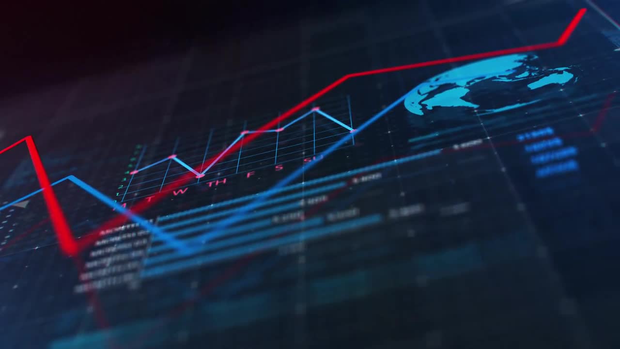 Financial Background With Appearing... - Stock Video | Motion Array
