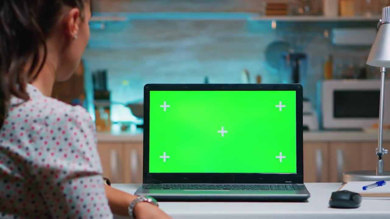 Using A Green Screen Laptop - Stock Video | Motion Array