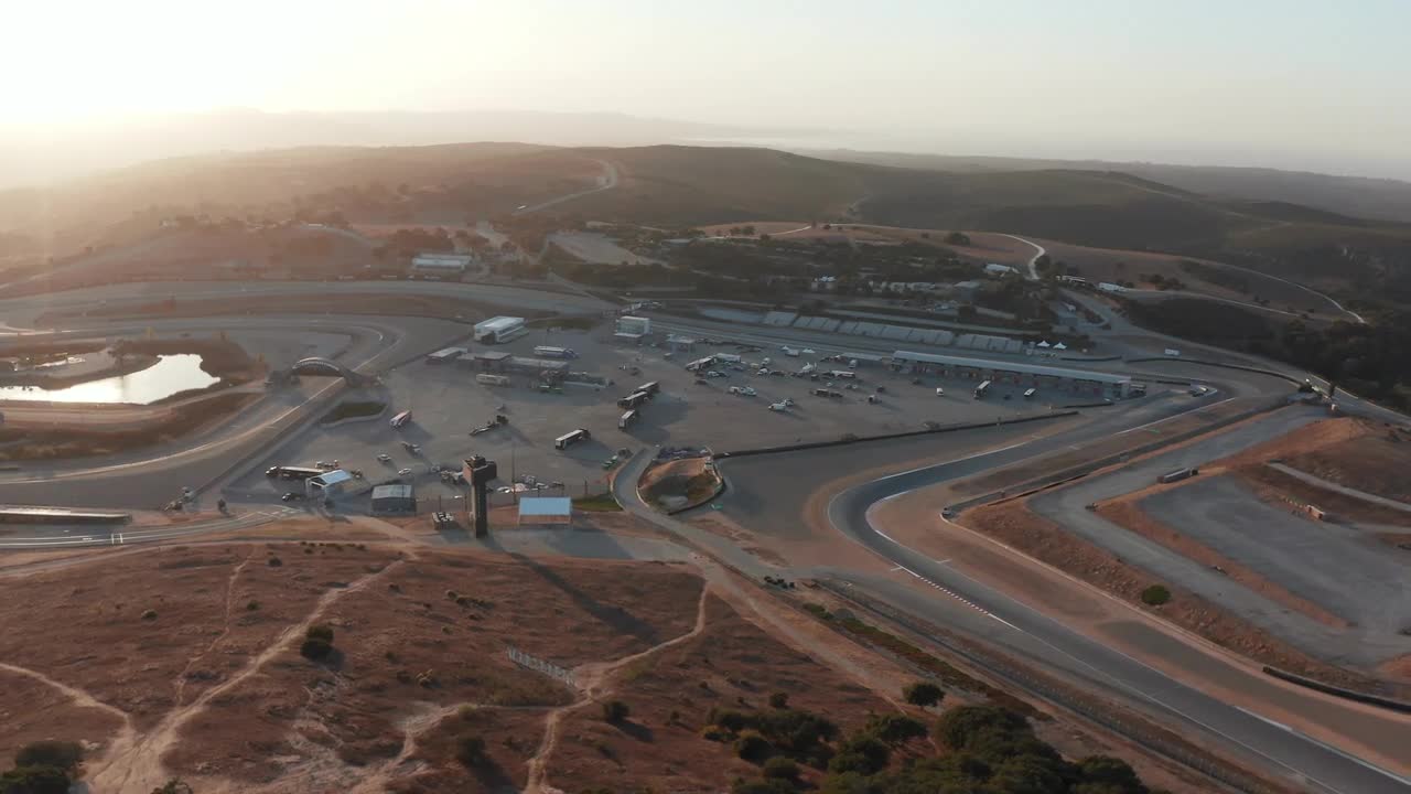 Sunset Over Laguna Seca Racetrack - Stock Video | Motion Array