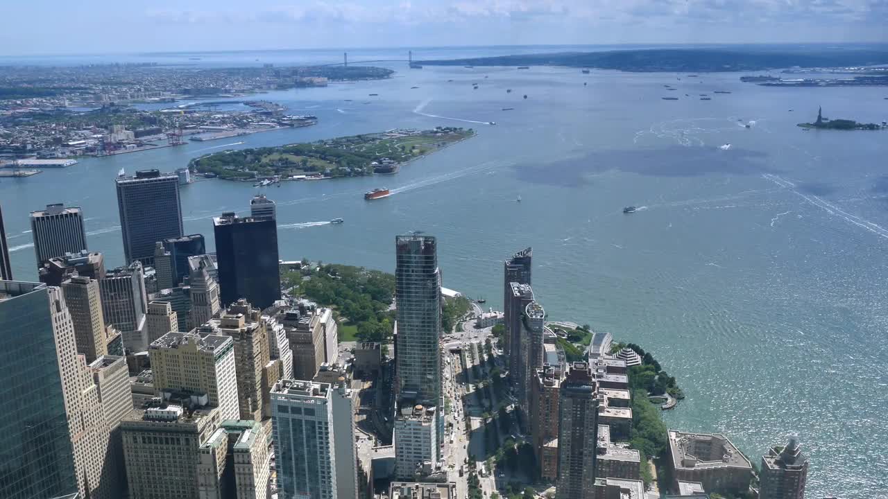 Aerial View Of Battery Park - Stock Video | Motion Array