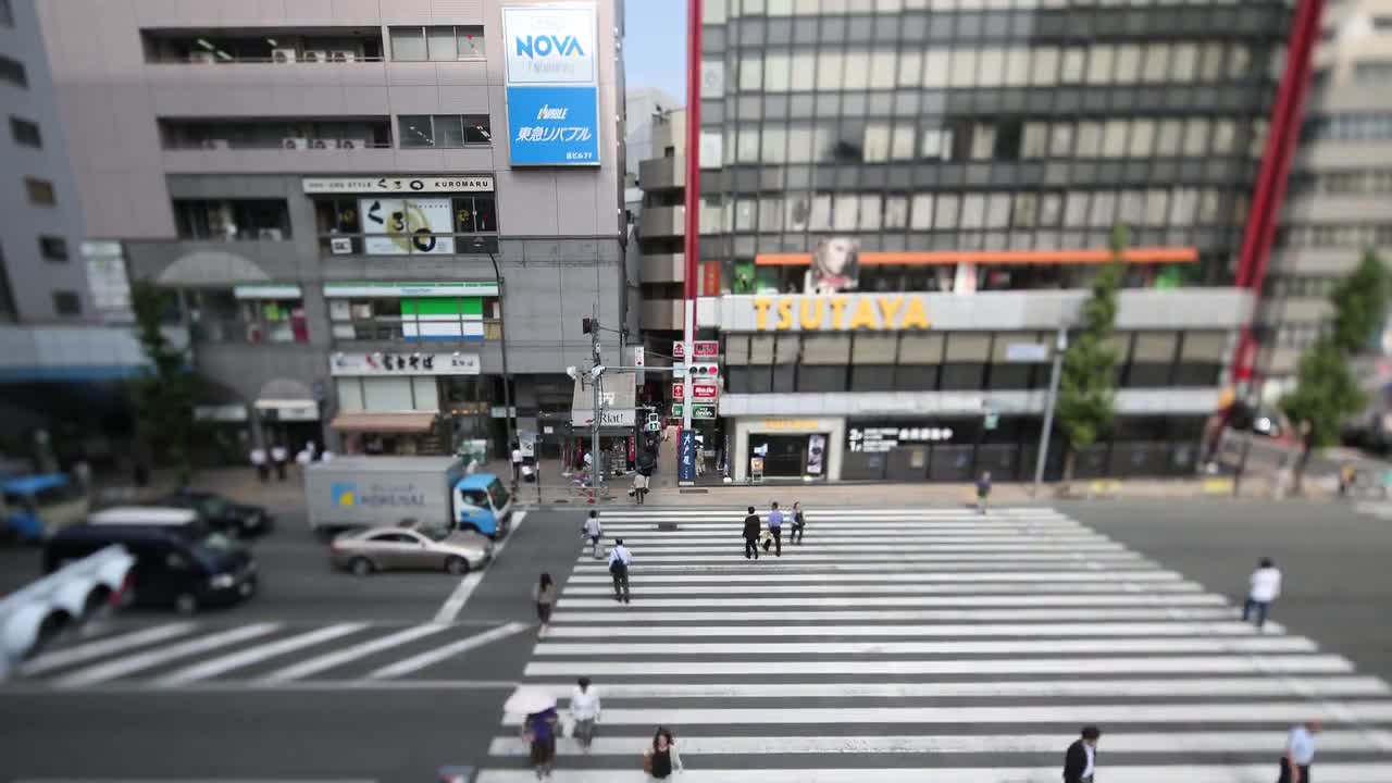 A Road Crossing In Tokyo - Stock Video | Motion Array