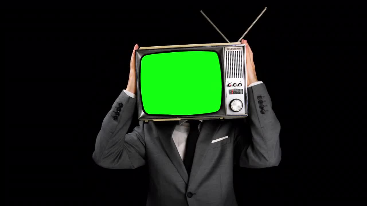 Green Screen TV Head Man Going Crazy - Stock Video | Motion Array