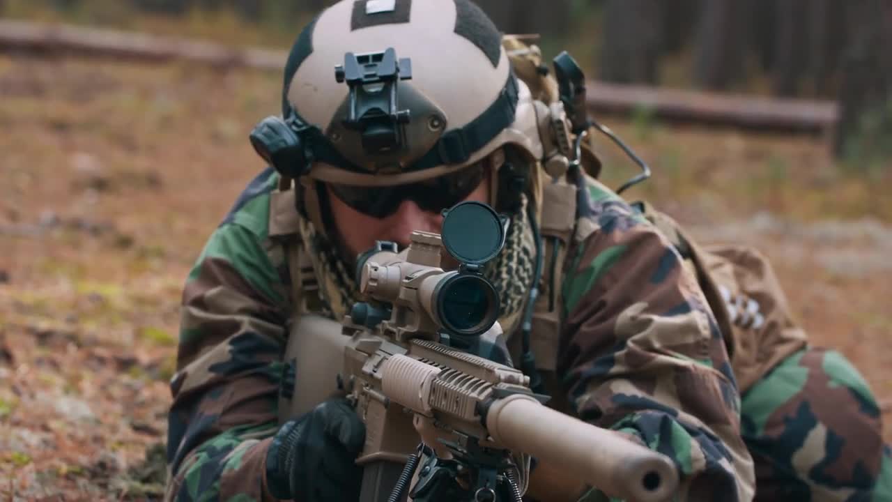 Military Sniper Getting In Position - Stock Video | Motion Array